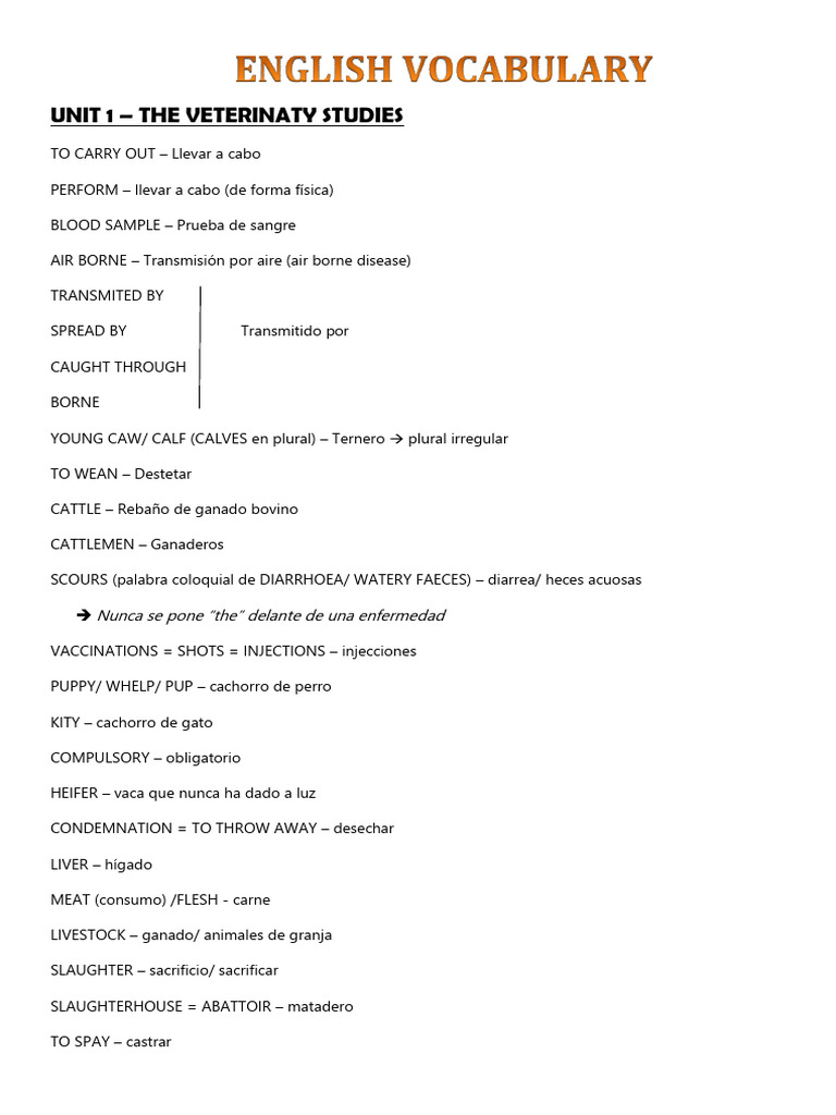 ENGLISH VOCABULARY complete | PDF