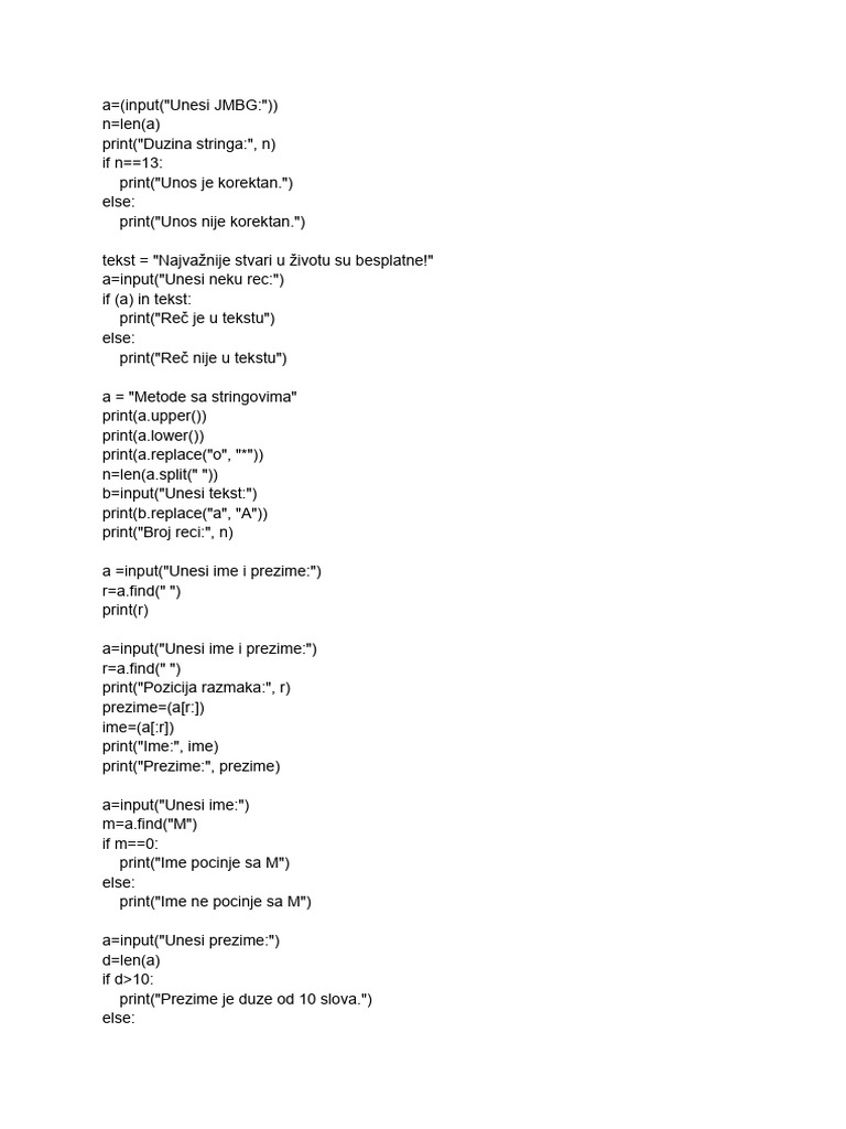 Stringovi Care | PDF