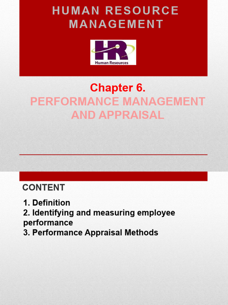Chapter 6 PERFORMANCE MANAGEMENT AND APPRAISAL | PDF | Performance ...