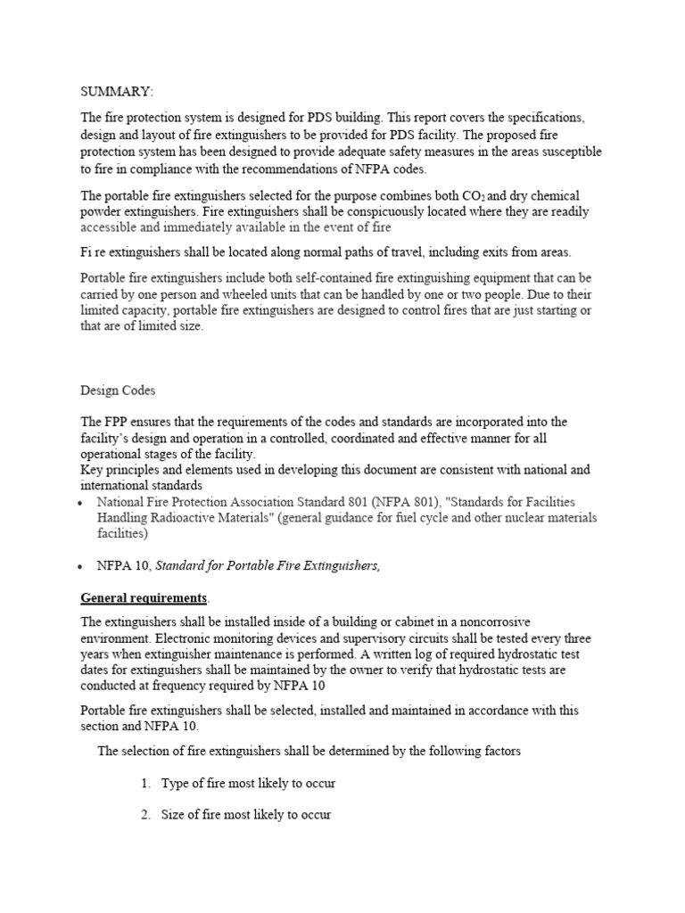 Fire Protection For Pds | PDF | Safety | Hazards