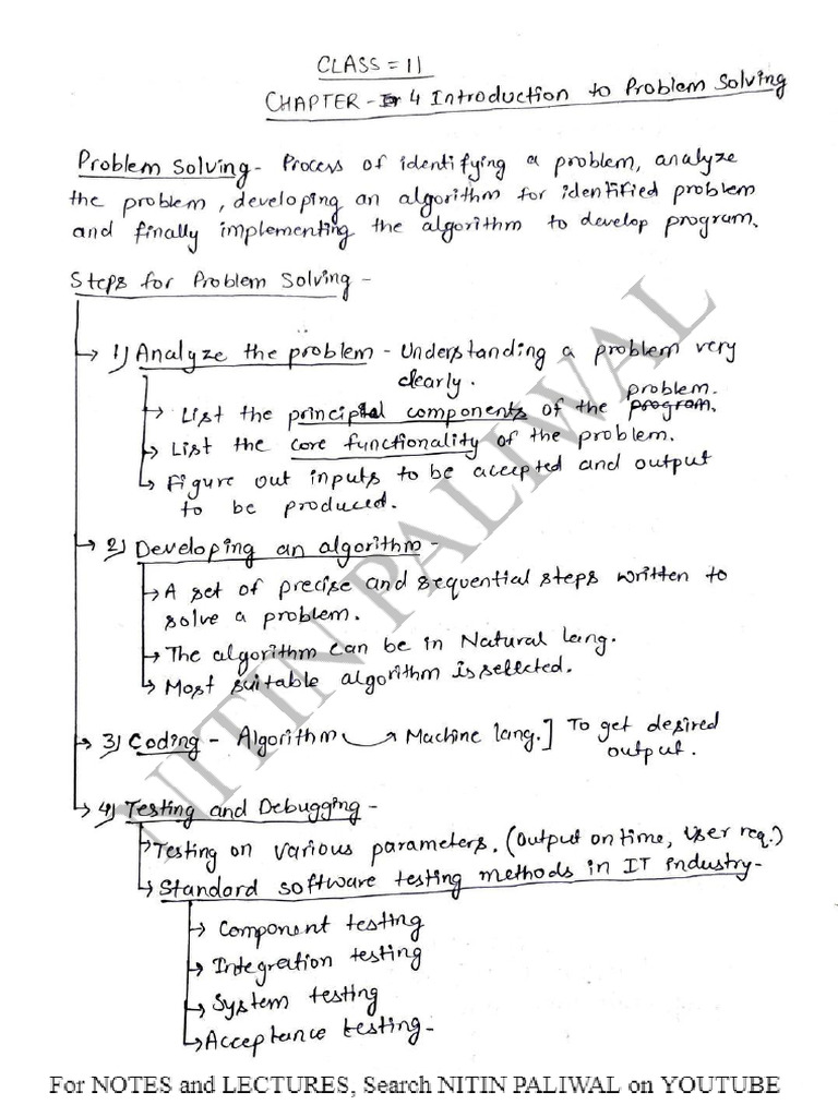 Class 11 Cs ch4 Notes | PDF