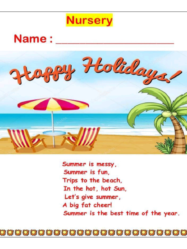 summer vacation holiday nursery 2024-2025 | PDF