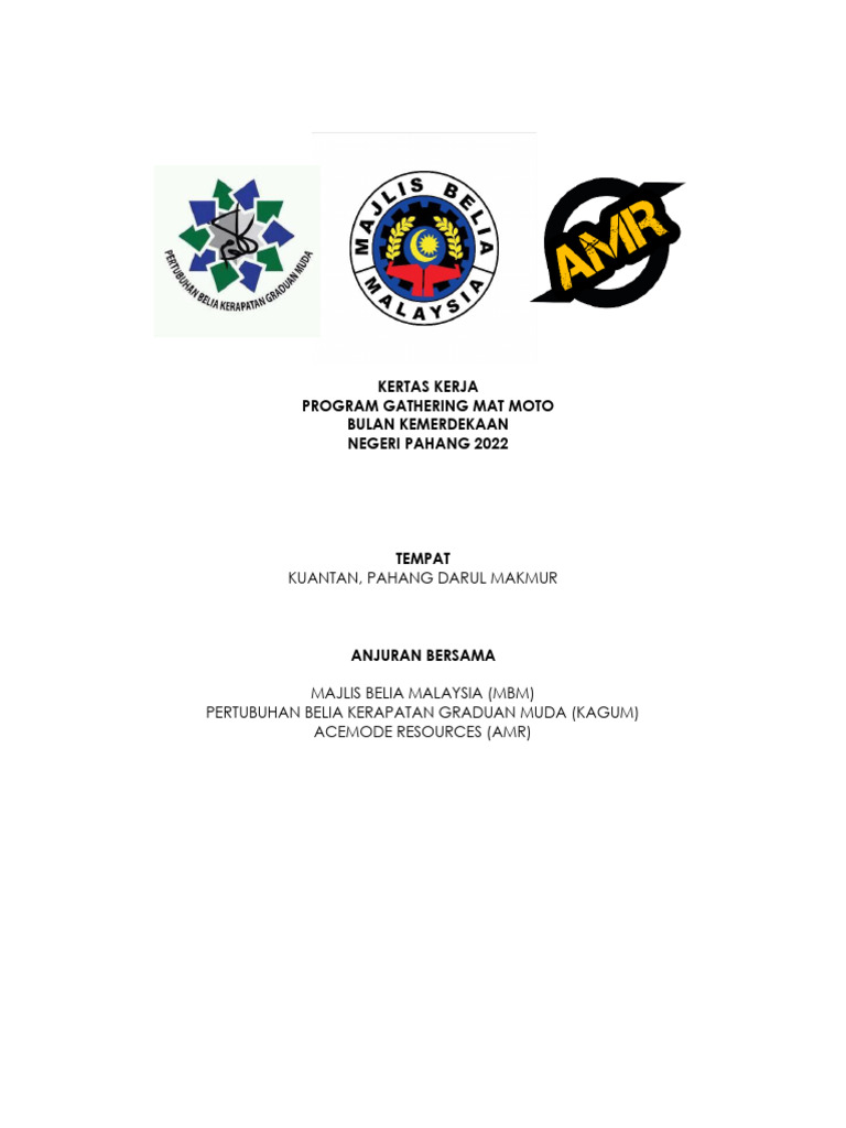 Gathering Mat Moto Bulan Kemerdekaan Negeri Pahang 2022 | PDF