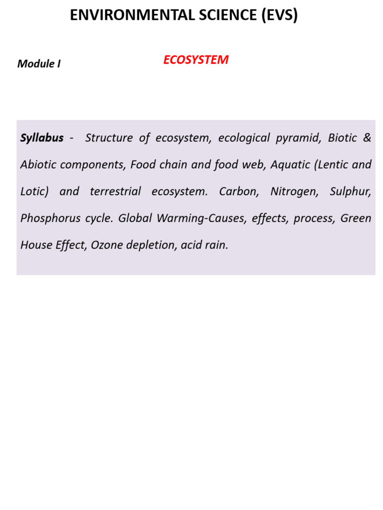 Module 1 Ecosystem Pdf Ecosystem Atmosphere Of Earth