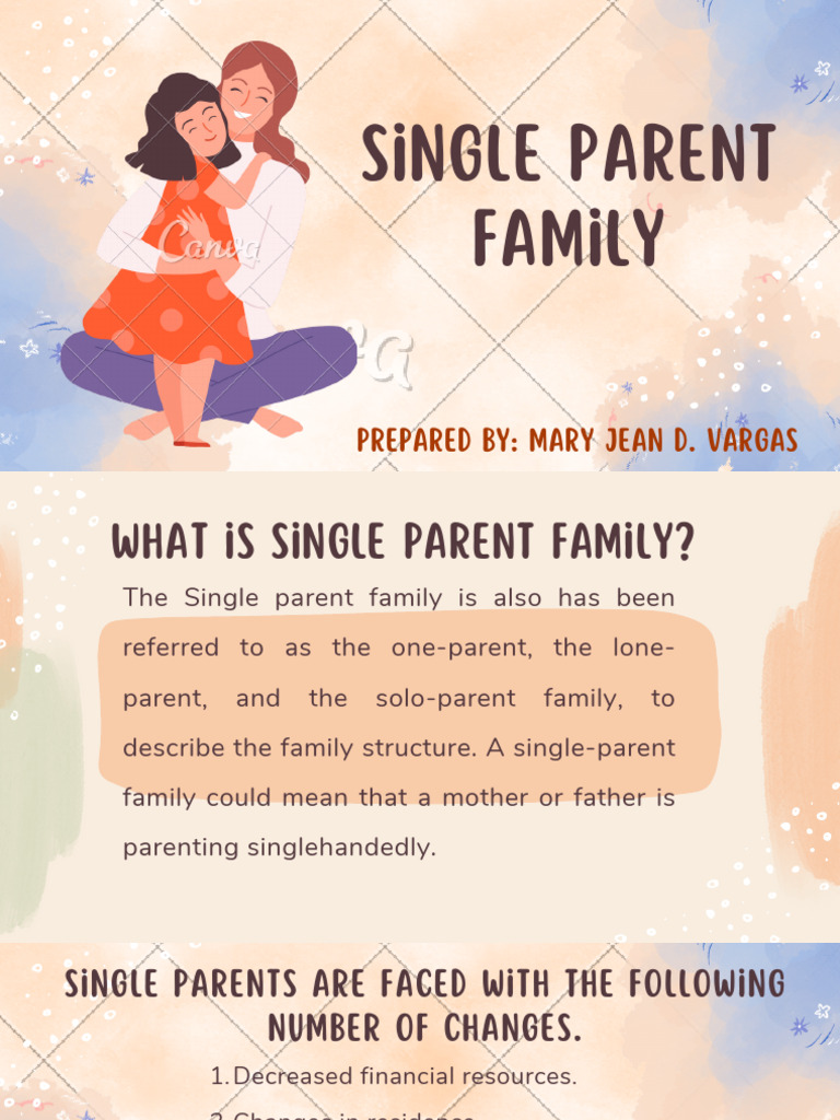 Single parent family ppt | Download Free PDF | Single Parent | Child ...
