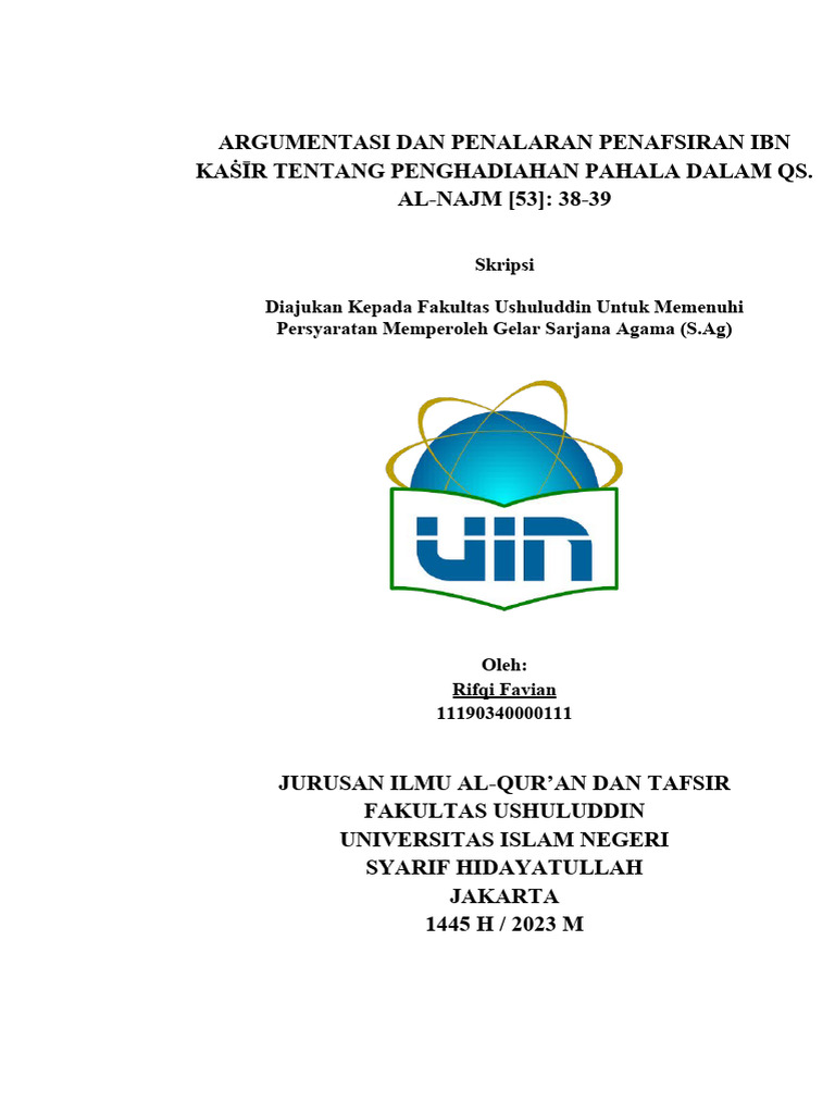 Skripsi Rifqi Favian Revisi Setelah Sidang | PDF