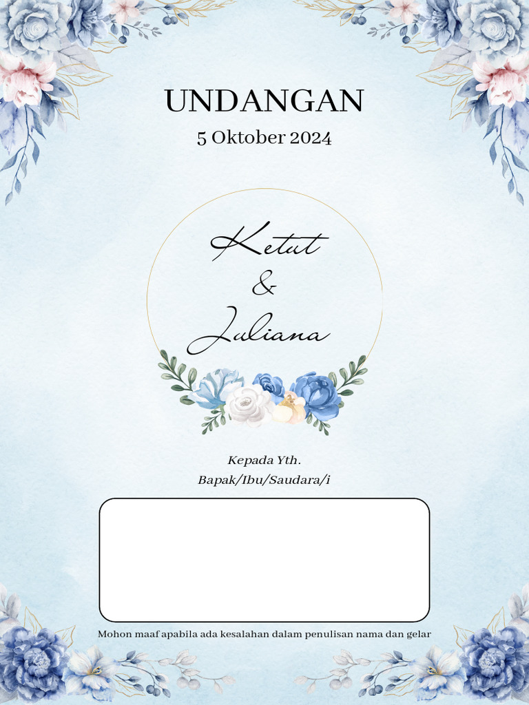 Undangan Pernikahan Elegan 2024 | PDF