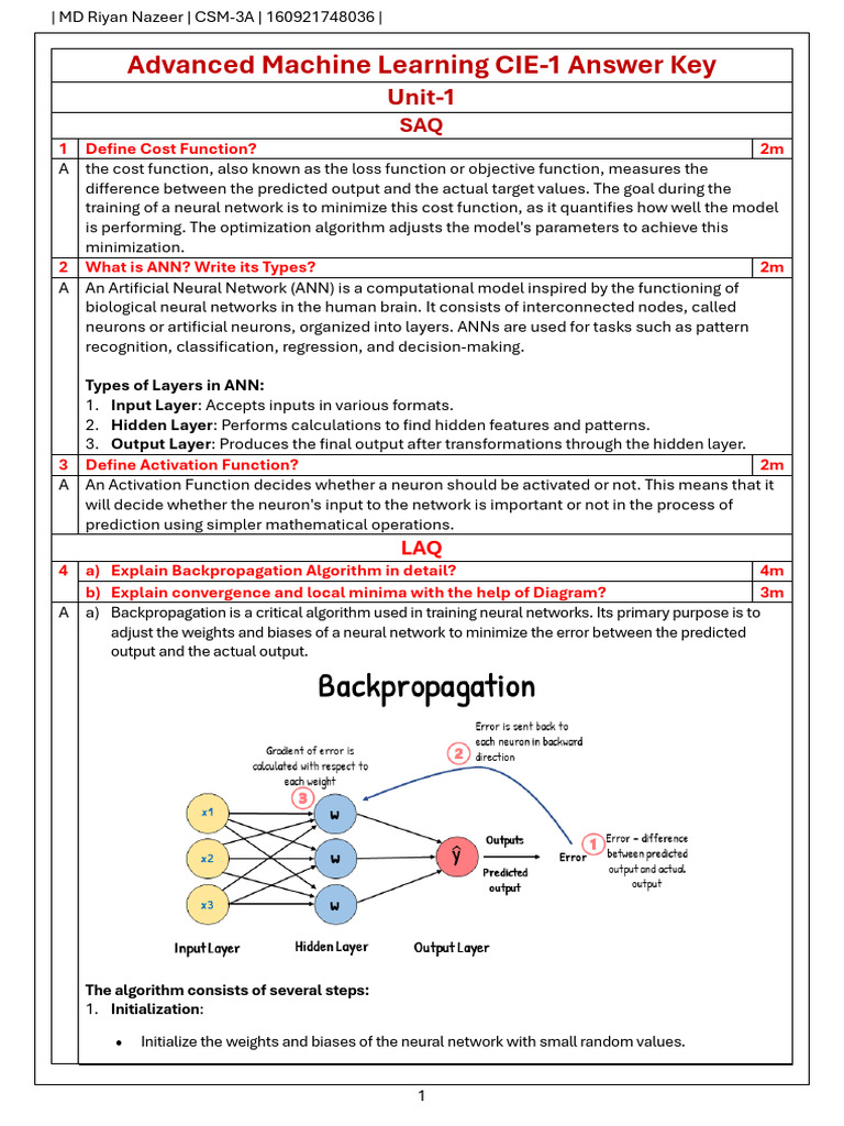 Advanced Machine Learning CIE | PDF | Artificial Neural Network | Bayesian Inference