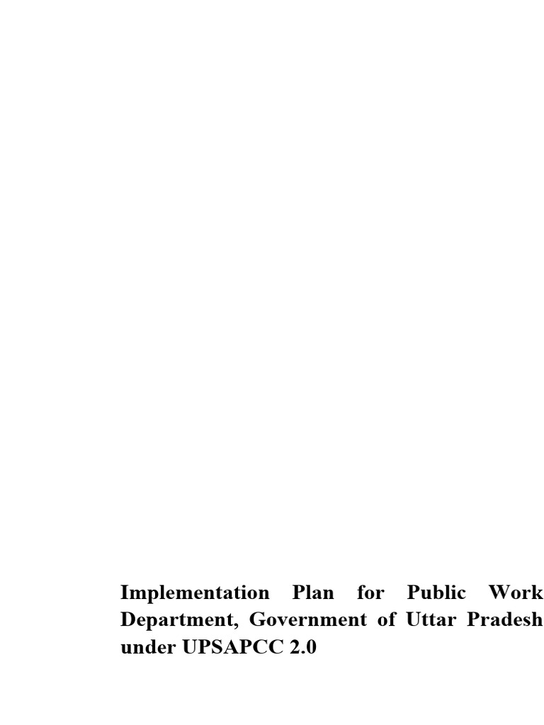 Implementation Plan of PWD v1 31.05.2024 | PDF | Climate Change ...