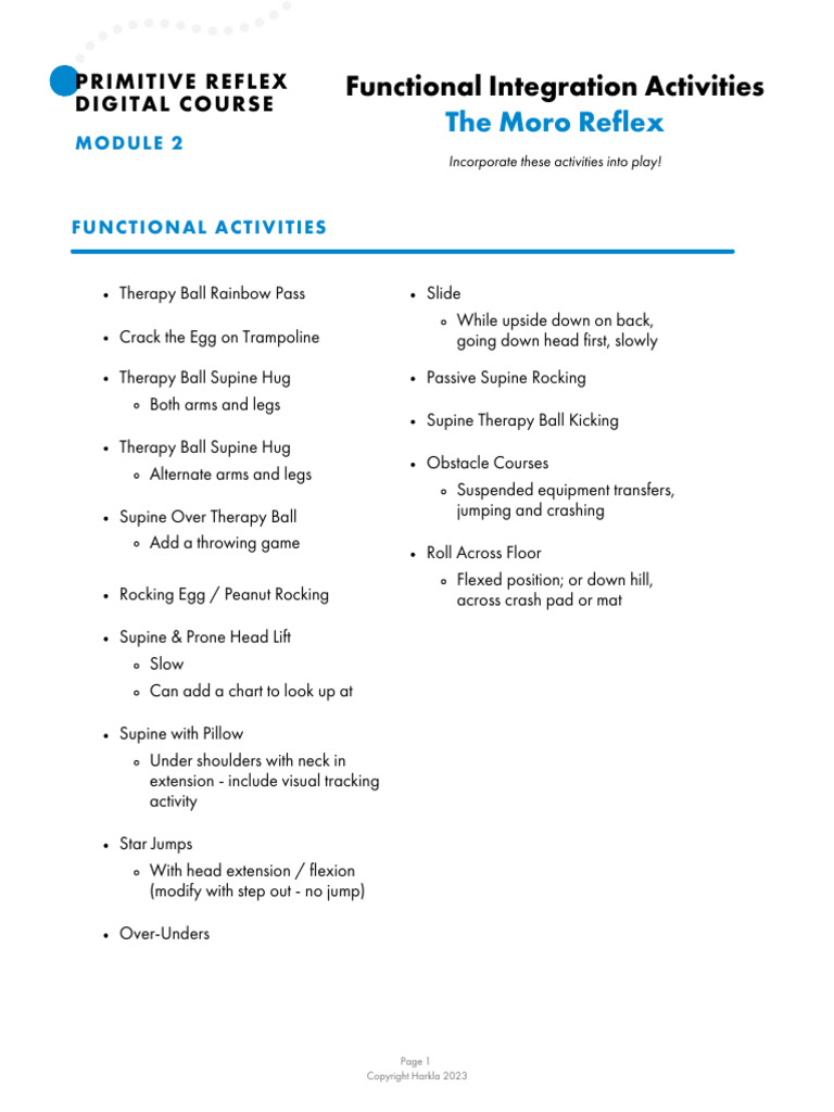 Mod2MoroReflex - FunctionalIntegrationActivities 230929 112146 | PDF ...