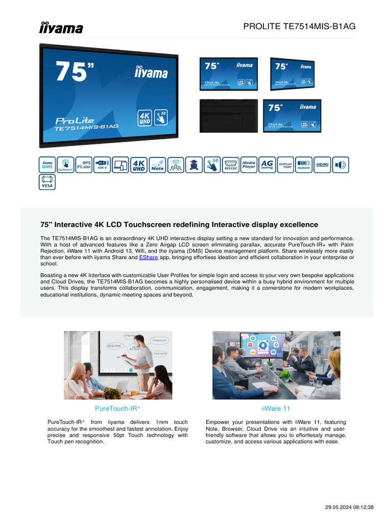 ProLite TE7514MIS-B1AG-en | PDF | Wi Fi | Computing