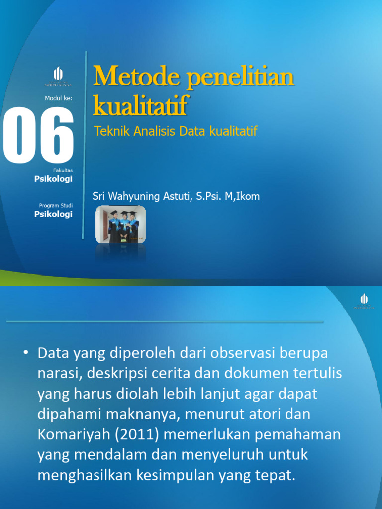 6 Metode Kualitatif | PDF