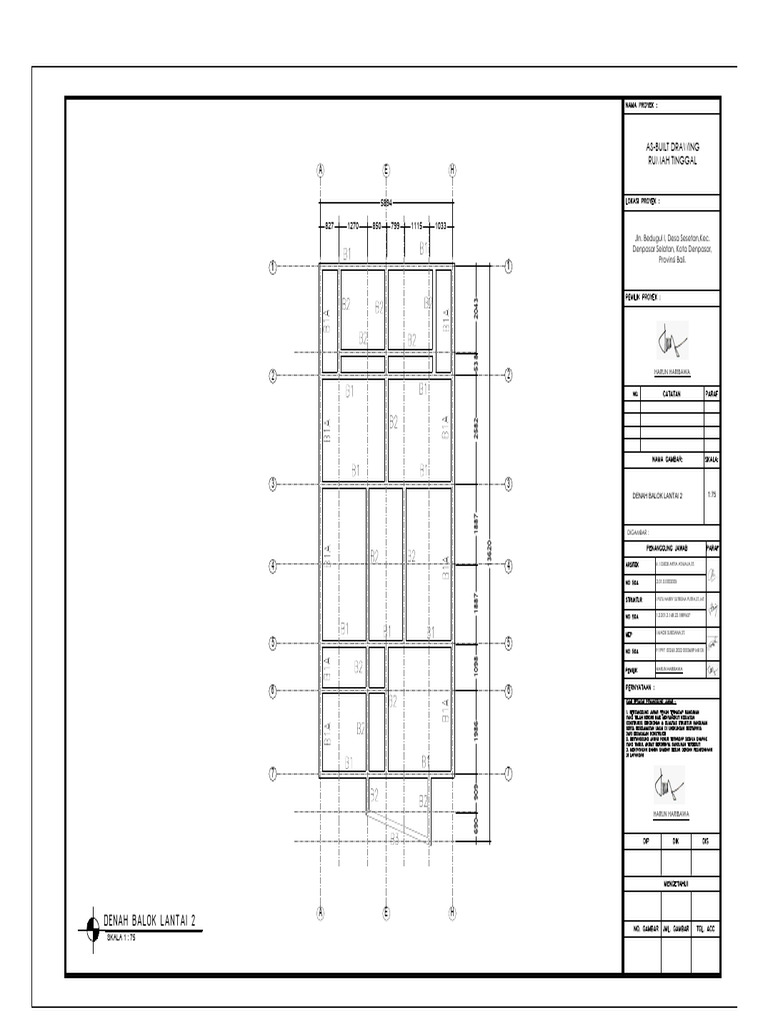 Denah Balok Lantai 2 | PDF
