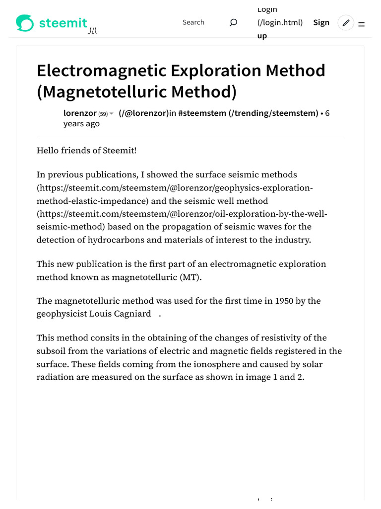 Electromagnetic Exploration Method (Magnetotelluric Method) - Steemit ...