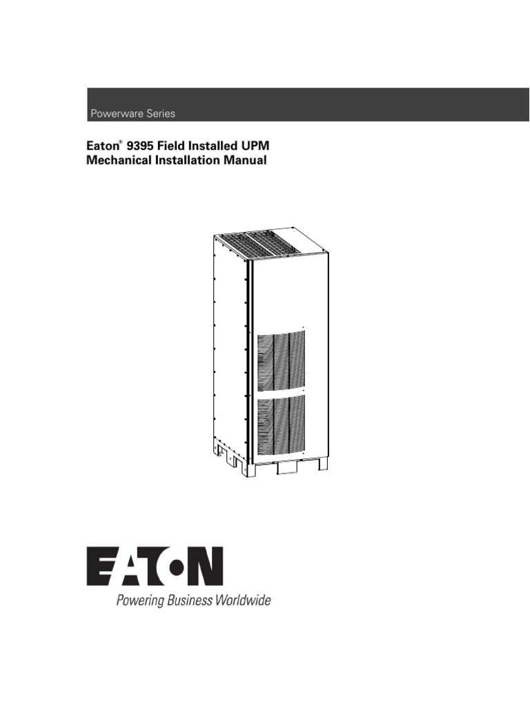 Eaton 9395 Field Installed UPM Installation Manual 164201717 | PDF ...