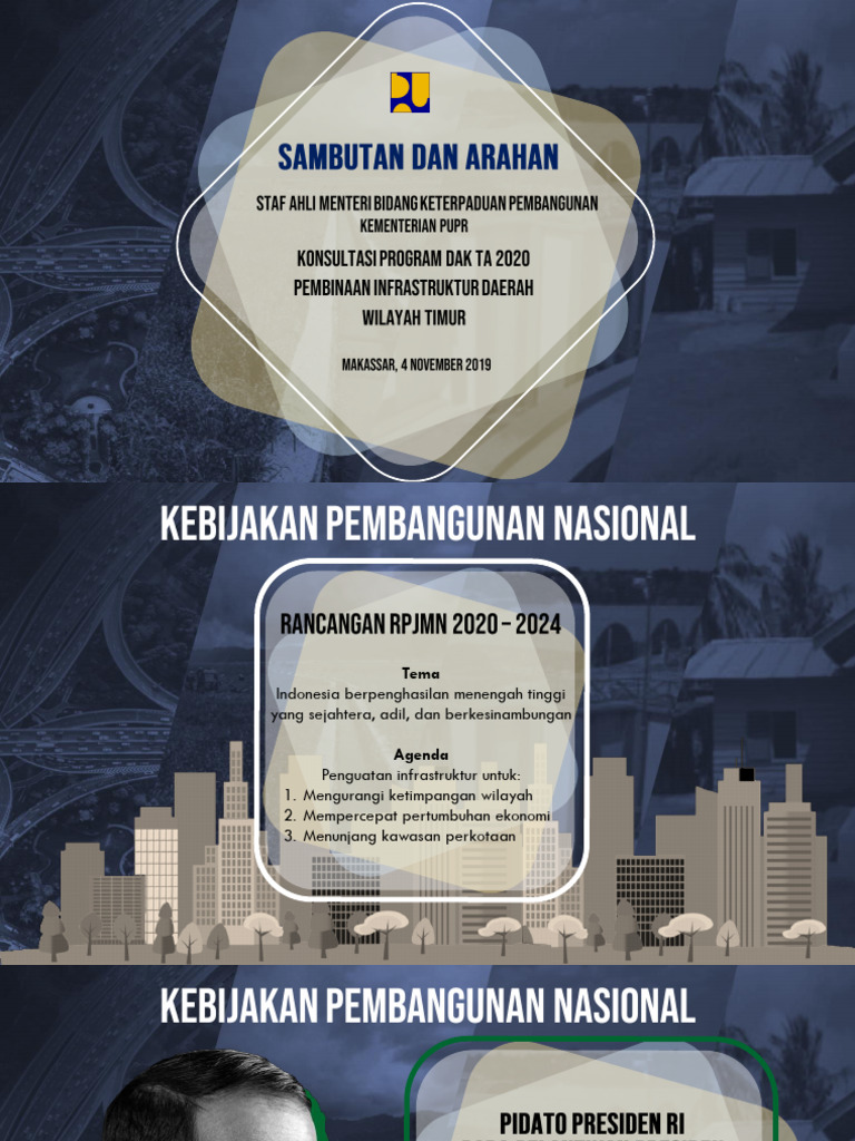 1A. Sampu PUPR - Sambutan Dan Arahan (Bahan Tayang) | PDF