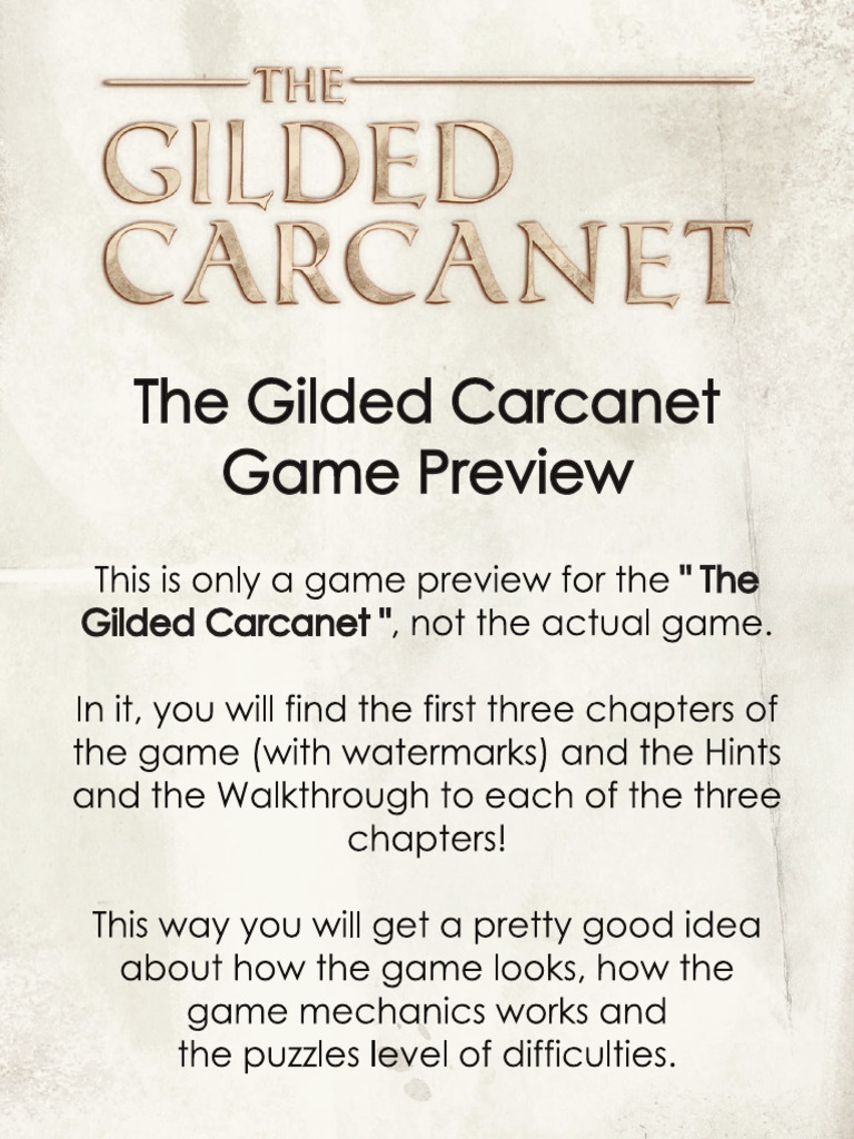 The Gilded Carcanet Game Preview | PDF