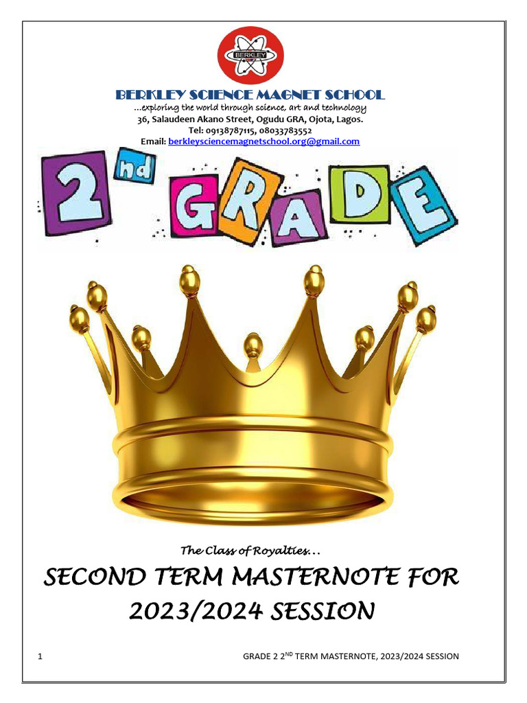 Grade2 Term 2 Master Notes | Download Free PDF | Verb | Adverb