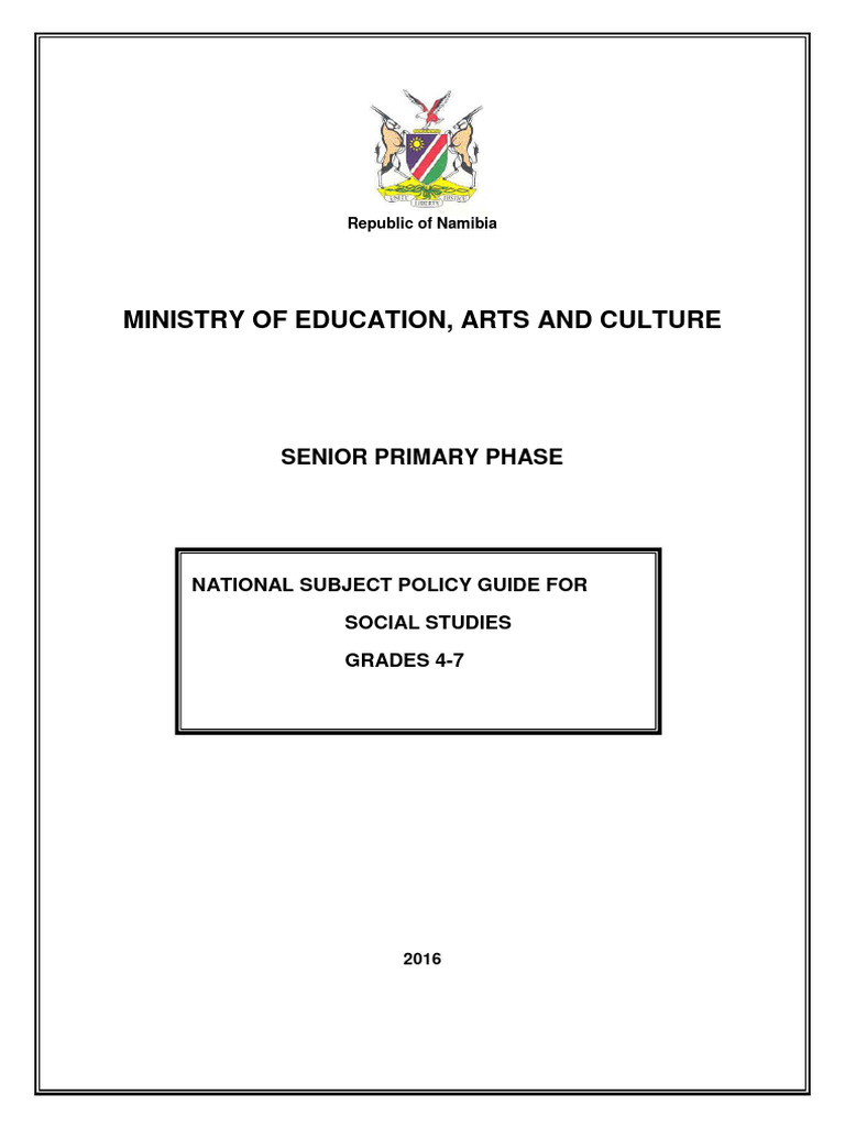 National Subject Policy Guide For Social Studies 4 7 2021 | PDF ...