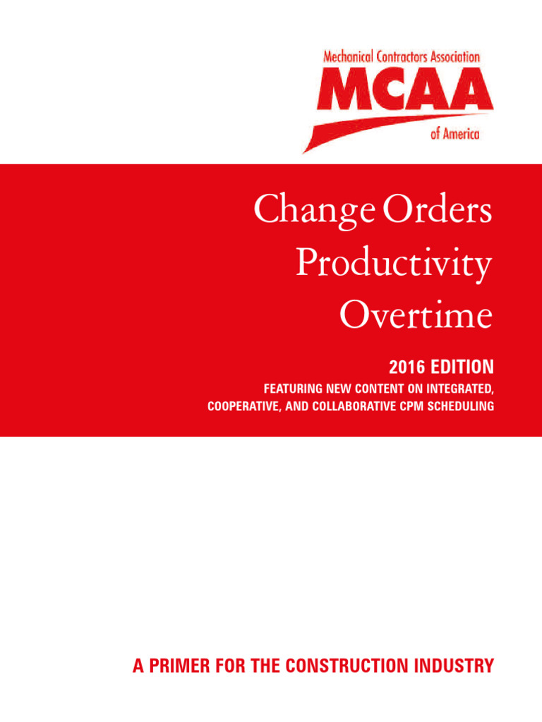 I Change Orders Productivity Overtime A Primer For The Construction Industry | Download Free PDF ...