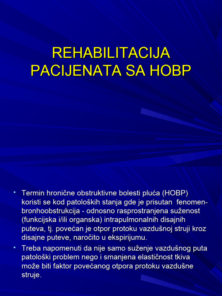 Rehabilitacija Pacijenata Sa Hobp 1. | PDF