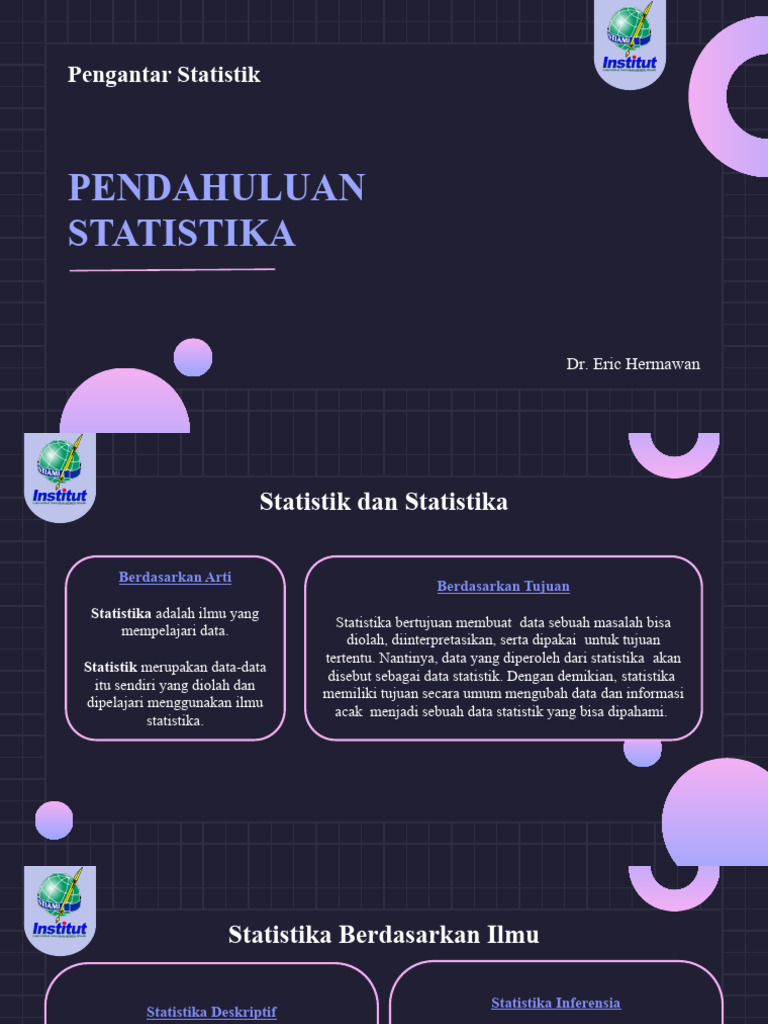 Pengantar Statistika - Pendahuluan Statistika | PDF
