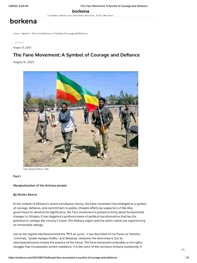 The Fano Movement A Symbol of Courage and Defiance | PDF