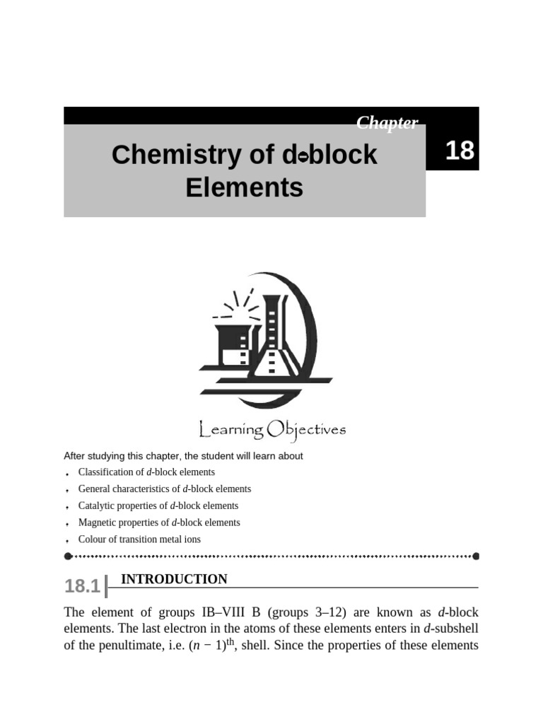 D-Block Elements Rajni Garg | PDF | Transition Metals | Titanium