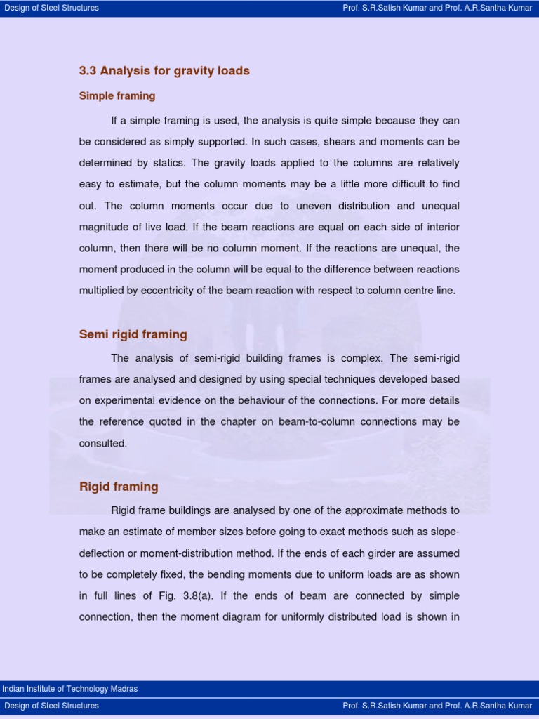 3.3 Analysis For Gravity Loads: Simple Framing | PDF | Bending | Beam ...