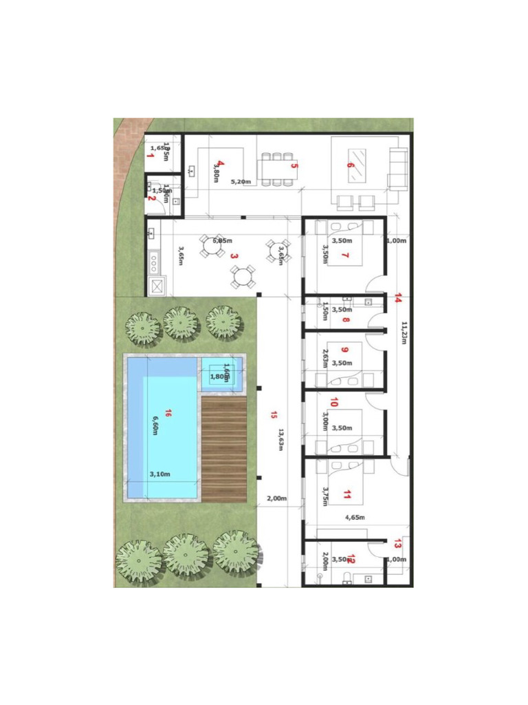 Planta Acotada Vivienda en L | PDF