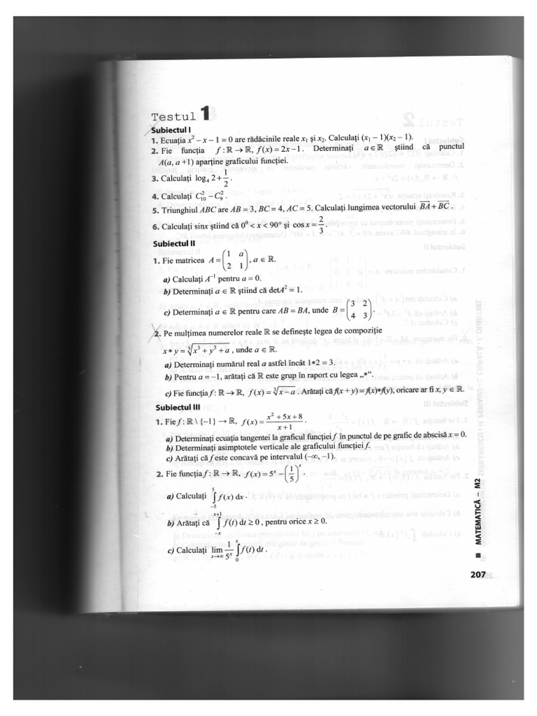 Culegere Bac M2 | PDF