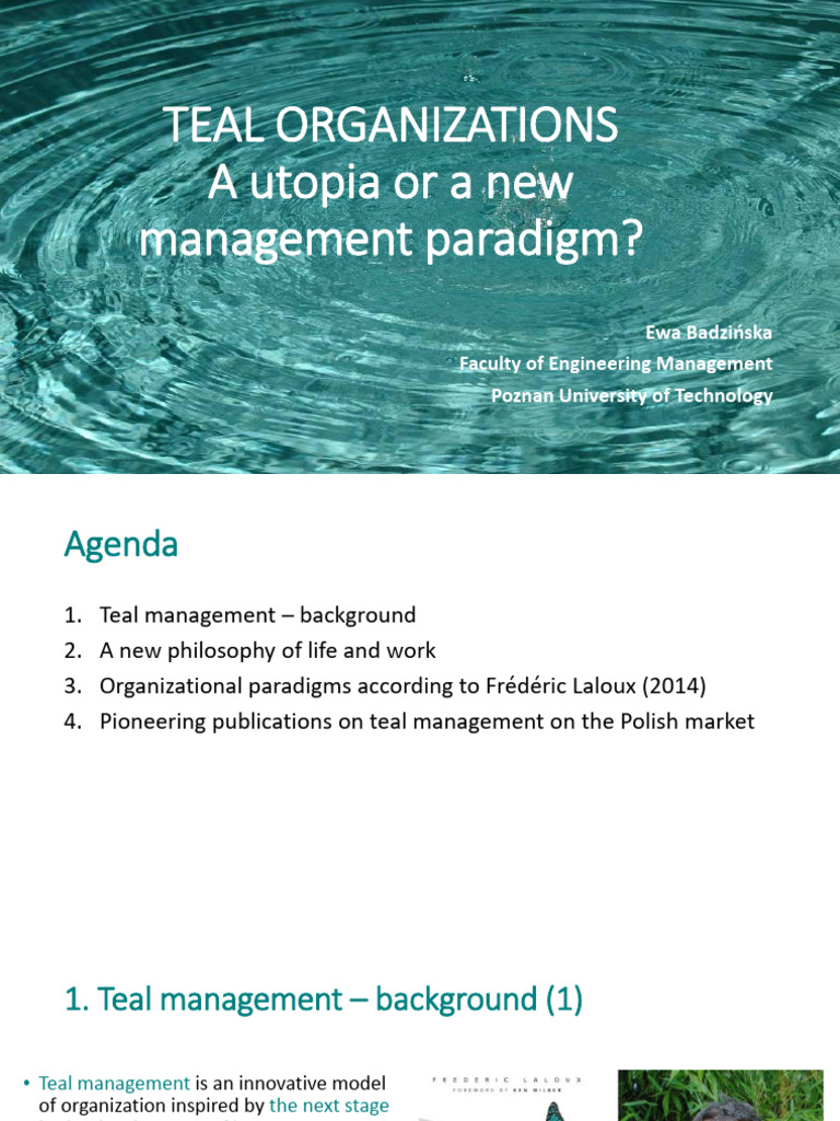 Teal-Organization_p | PDF | Goal | Social Psychology