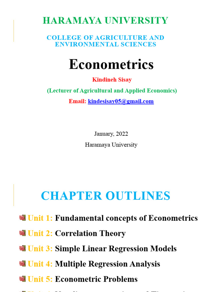 Econometrics Pdf Ordinary Least Squares Econometrics