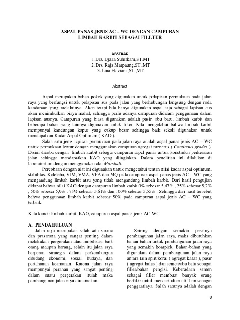 Jurnal Limbah Karbit | PDF