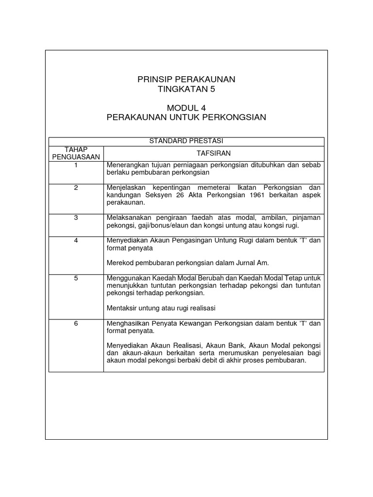 Modul 4 Perakaunan Untuk Perkongsian | PDF