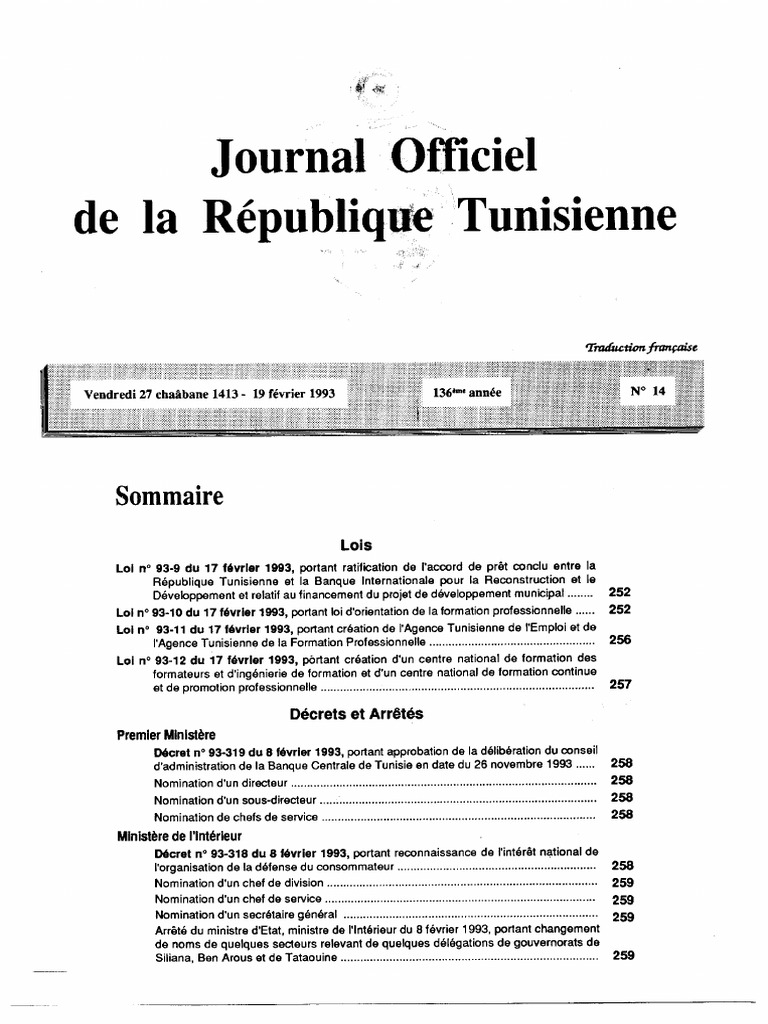 Journal0141993 (Loi 93-10 GuideFormationTech) | PDF