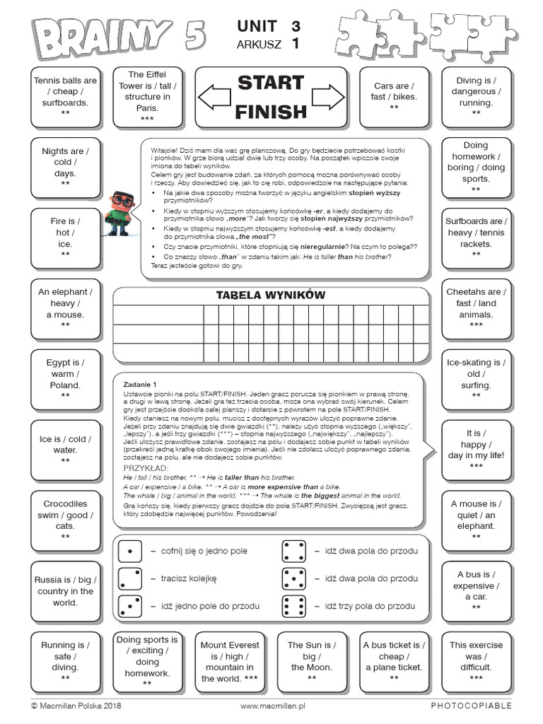 Brainy 5 Worksheet Unit 3 | PDF