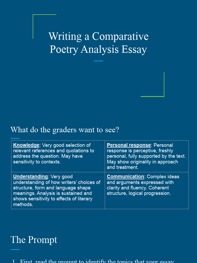 Writing A Comparative Poetry Analysis Essay | PDF | Poetry | Essays