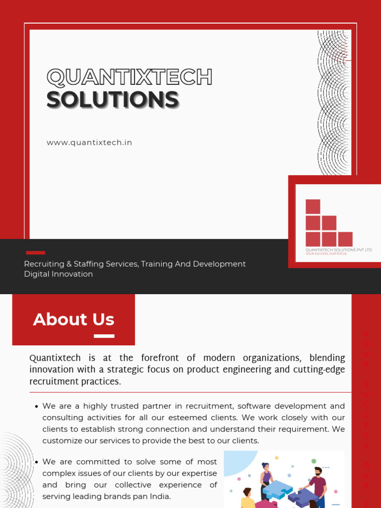 Quantixtech Solutions Pvt. Ltd. - Profile | PDF | Recruitment ...