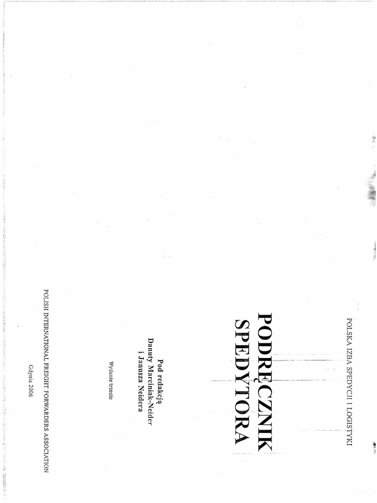 Dorota Marciniak - Neider - Podręcznik Spedytora | PDF