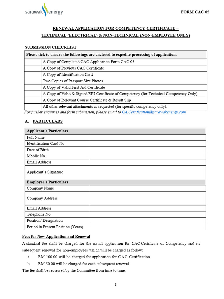 CAC Renewal FORM 20230607 | PDF | Identity Document | Electrical Substation