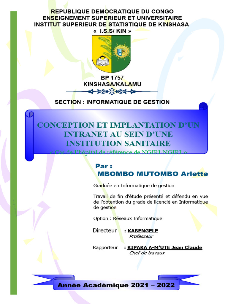 Page de Garde - Iss Arlette - ppt1 | PDF