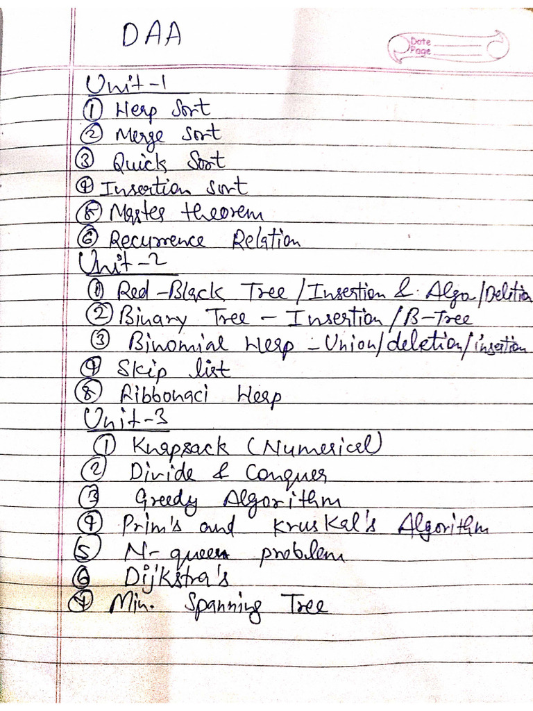 DAA Imp Topics | PDF