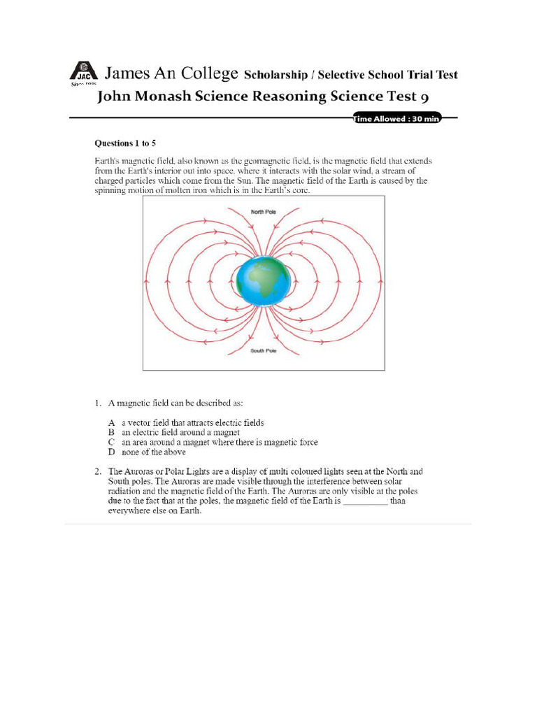 Science Reasoning Questions | PDF