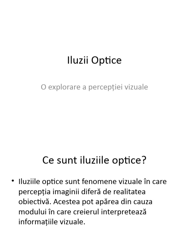 Iluzii Optice | PDF