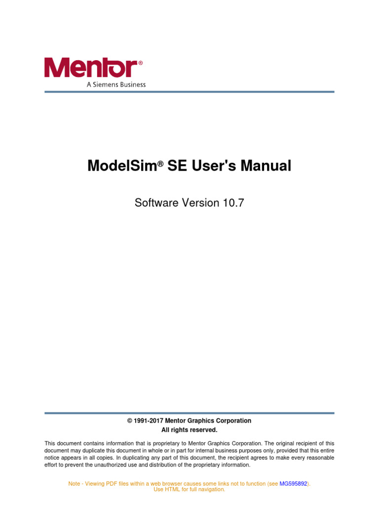 Modelsim Se User | PDF | Vhdl | Proprietary Software