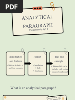 Writing Effective Analytical Paragraphs | PDF | Playground | Data