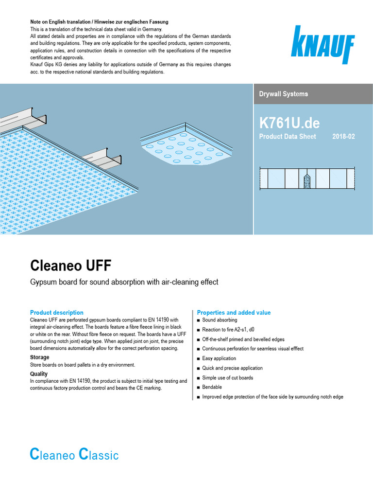 Cleaneo UFF - en | PDF | Drywall | Screw