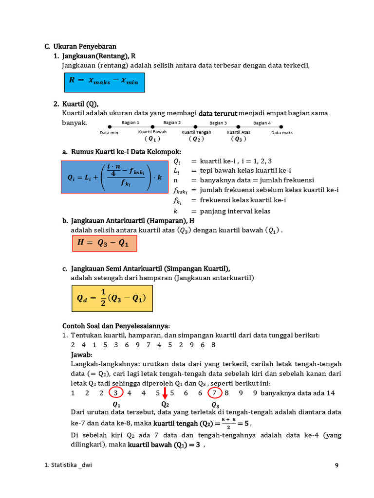 Materi 3 Ukuran Penyebaran | PDF