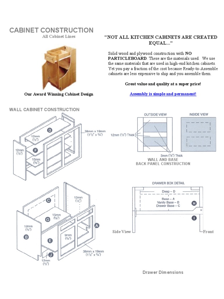 Cabinet Construction | PDF